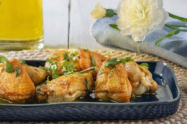 Pollo al ajillo - Aceites de Oliva de España