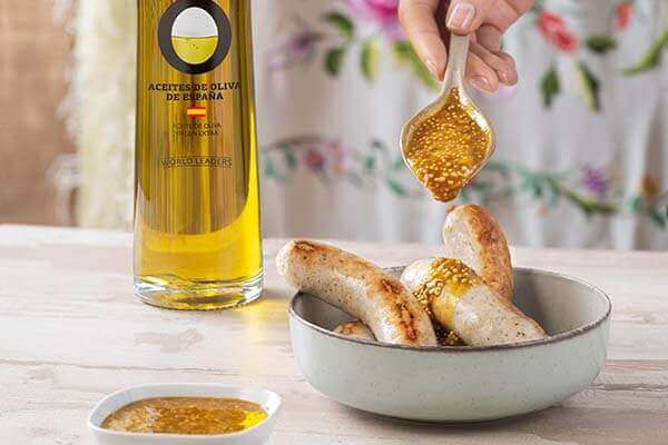 Salsa de mostaza dulce y aceite de oliva - Aceites de Oliva de España